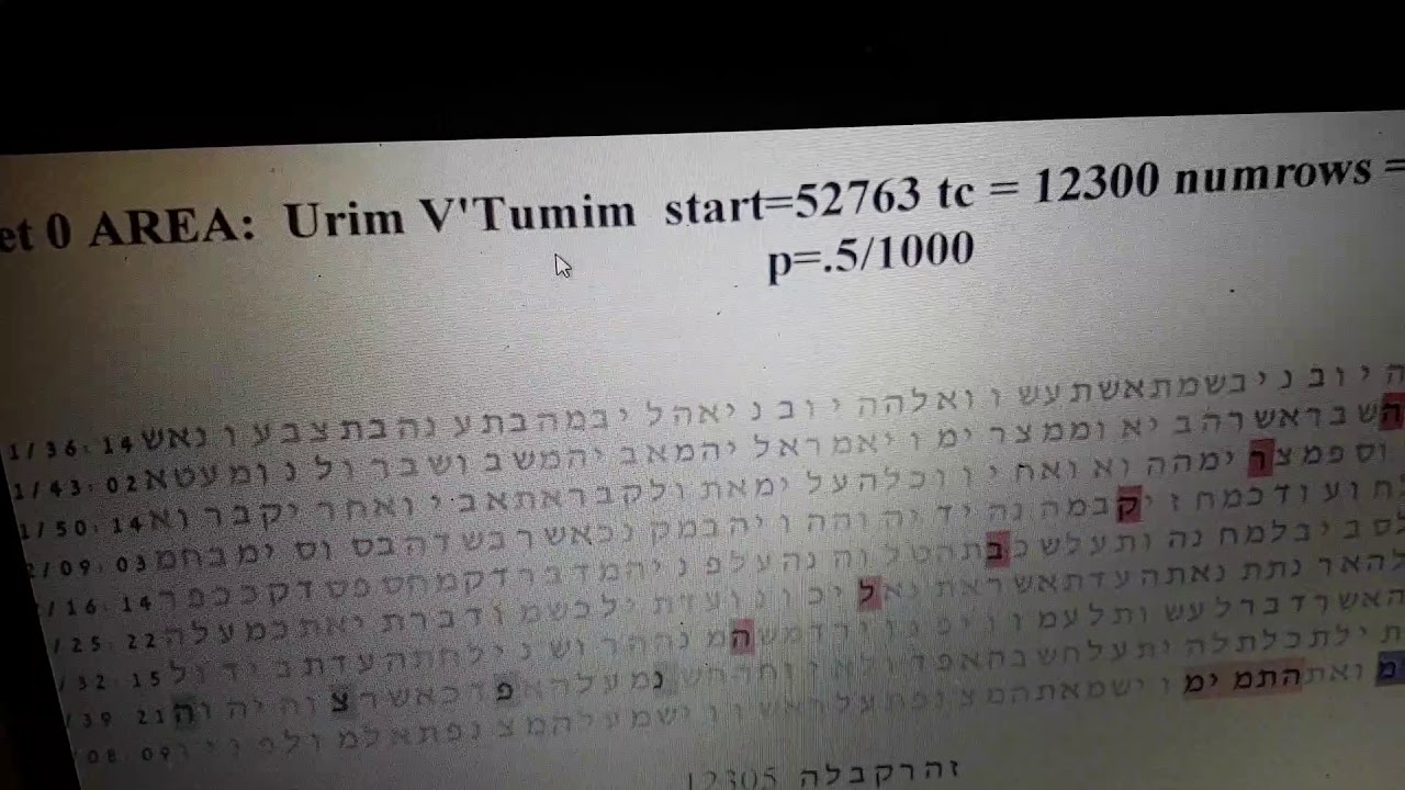 AMAZING BIBLE CODE TABLES GLAZERSON - YouTube