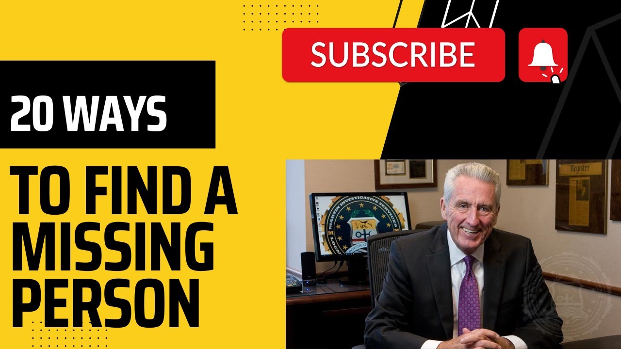 20 Ways To Find A Missing Person - YouTube