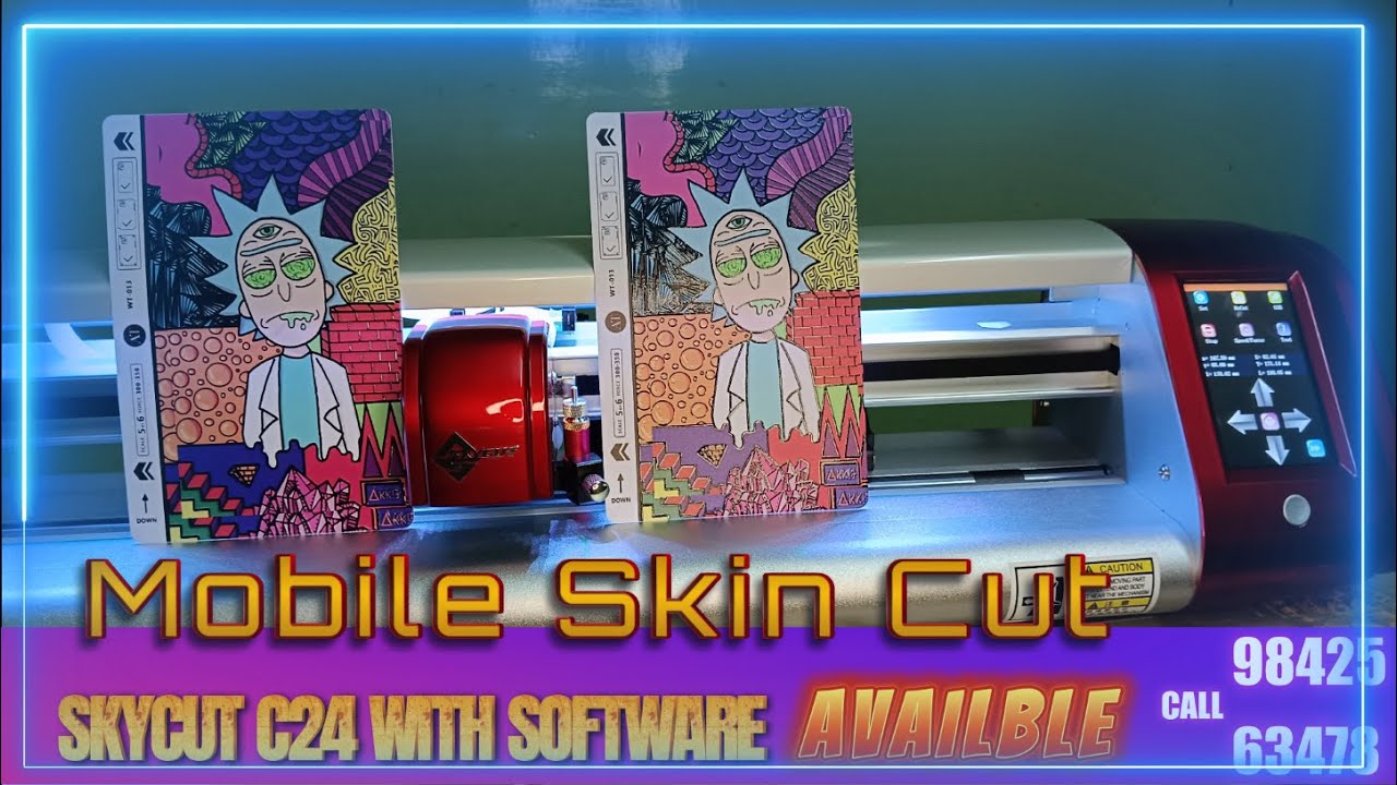 Mobile Back Skin Cutting Plotter and Software dealer // skycut c24 with ...