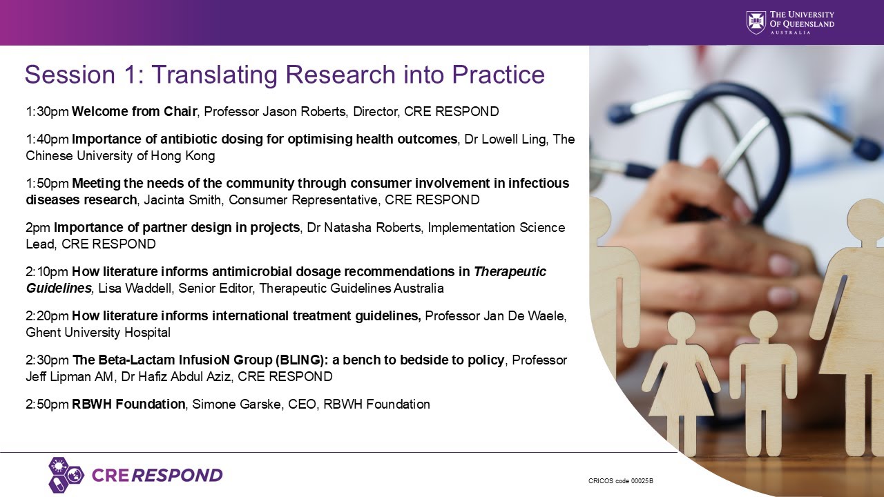 01 Welcome, Professor Jason Roberts, Director, CRE RESPOND and UQCCR ...