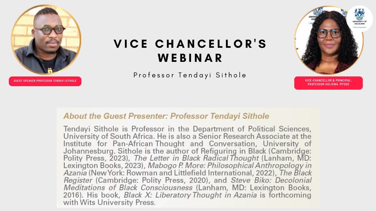 Vice Chancellor's Public Lecture/Webinar Series - YouTube