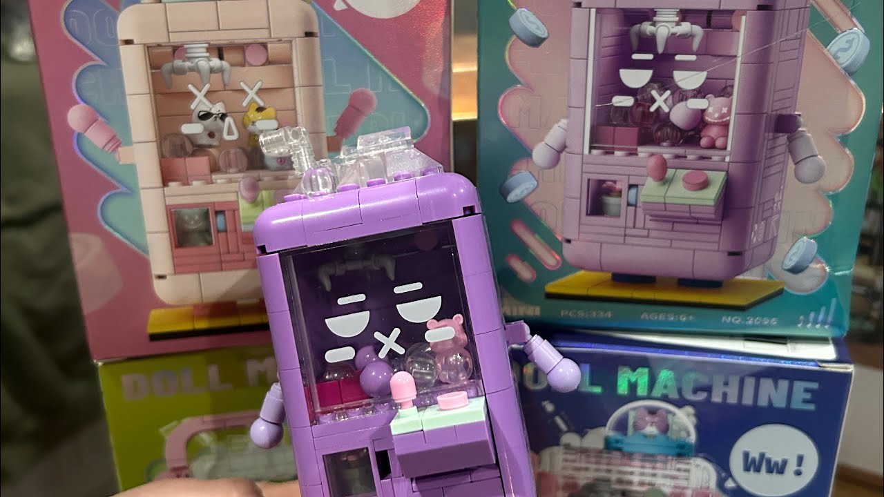 Mini Doll Machine Claw Grabbing Game Mini Brick Build 2096 1 of 4 - YouTube