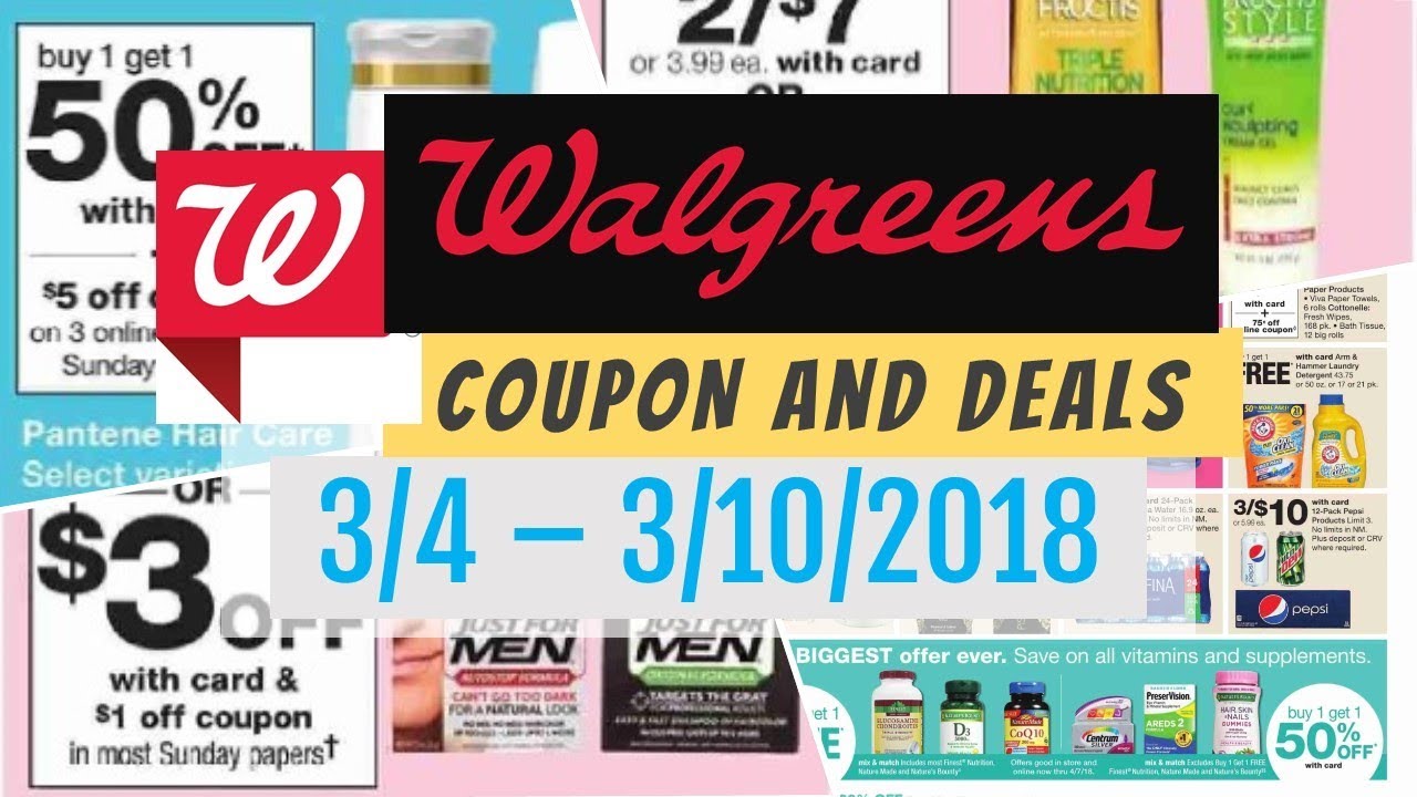 Walgreens Coupon Deals March 4 - 10, 2018 Buy 1 get 50 % off, bonus ...