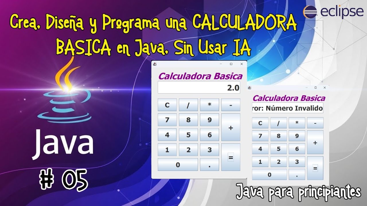 Crea, Diseña y Programa una CALCULADORA BASICA en Java, Sin Usar IA # ...