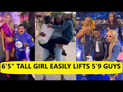 6'5" Tall Girl Easily Lifts 5'9 Guys - YouTube