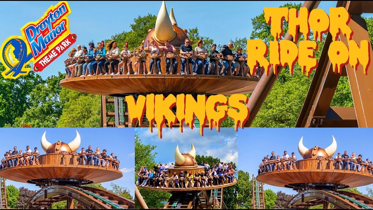 POV Amazing Ride On Thor Ride Vikings Drayton Manor Park UK - YouTube