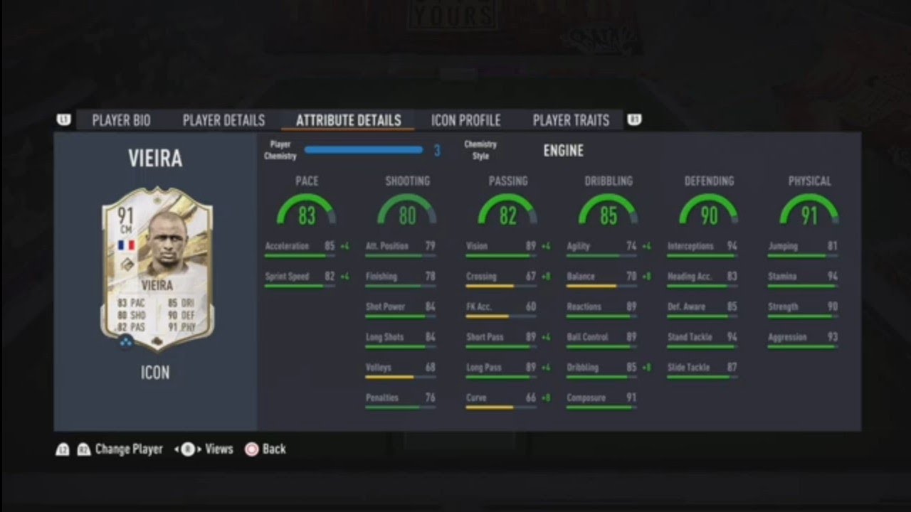Patrick Veira 91 prime icon how good is it?(fifa 23) - YouTube