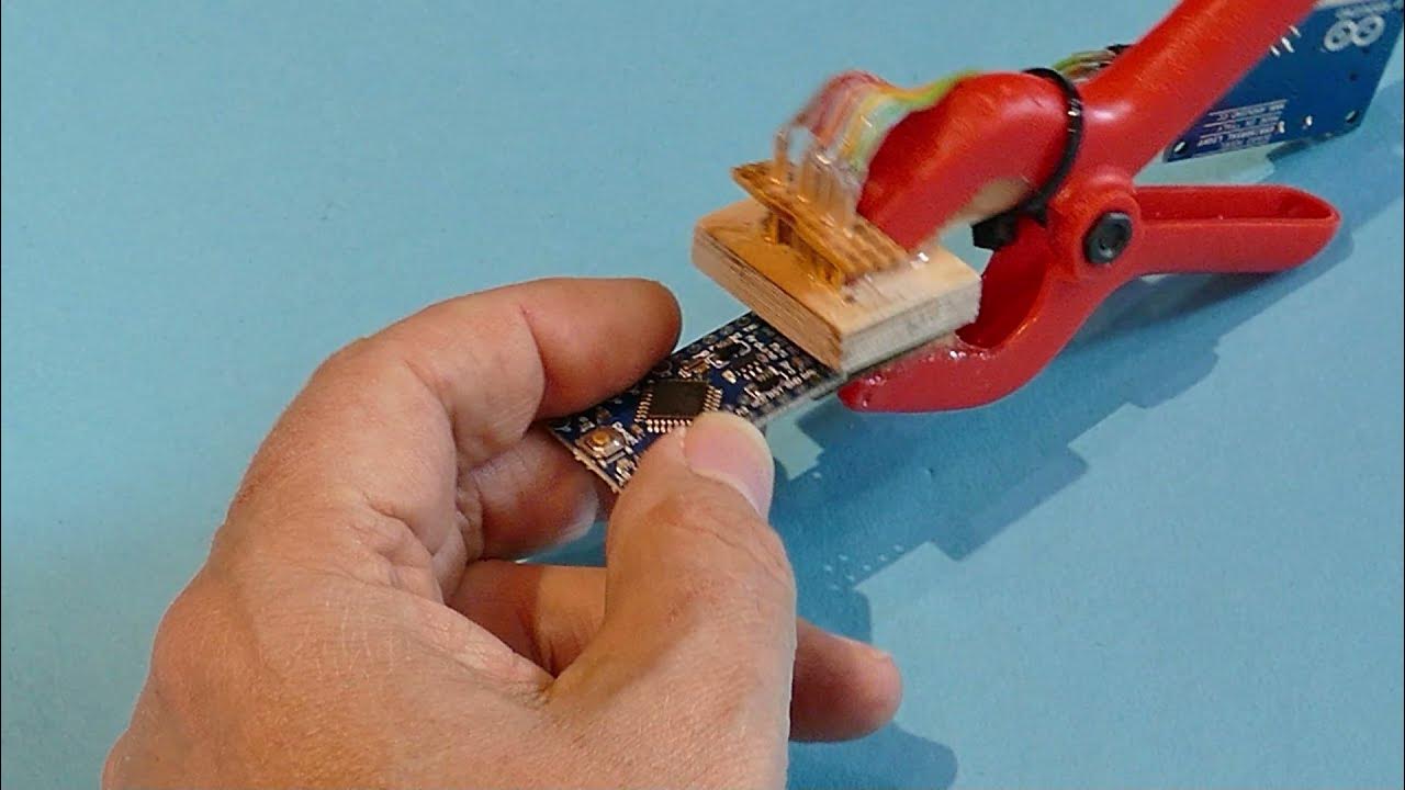 Old programming-clamp for Arduino Pro Mini - YouTube
