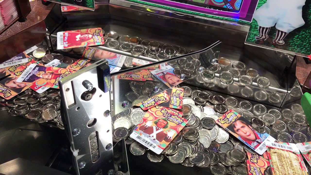 Universal Studios Arcade - Willy Wonka Coin Pusher Part 1 - YouTube
