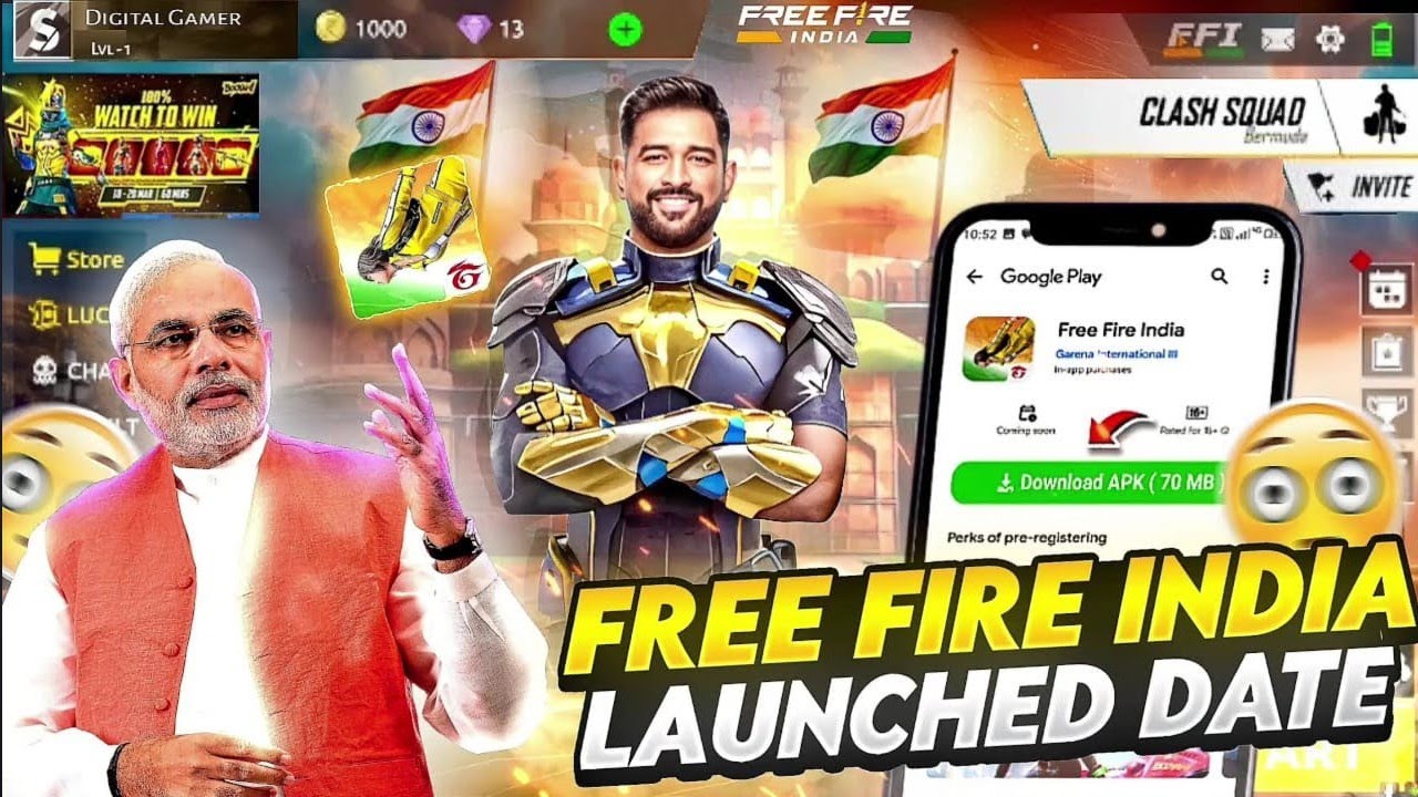 10th January - finally Free Fire India launch 😍 Free Fire India launch ...