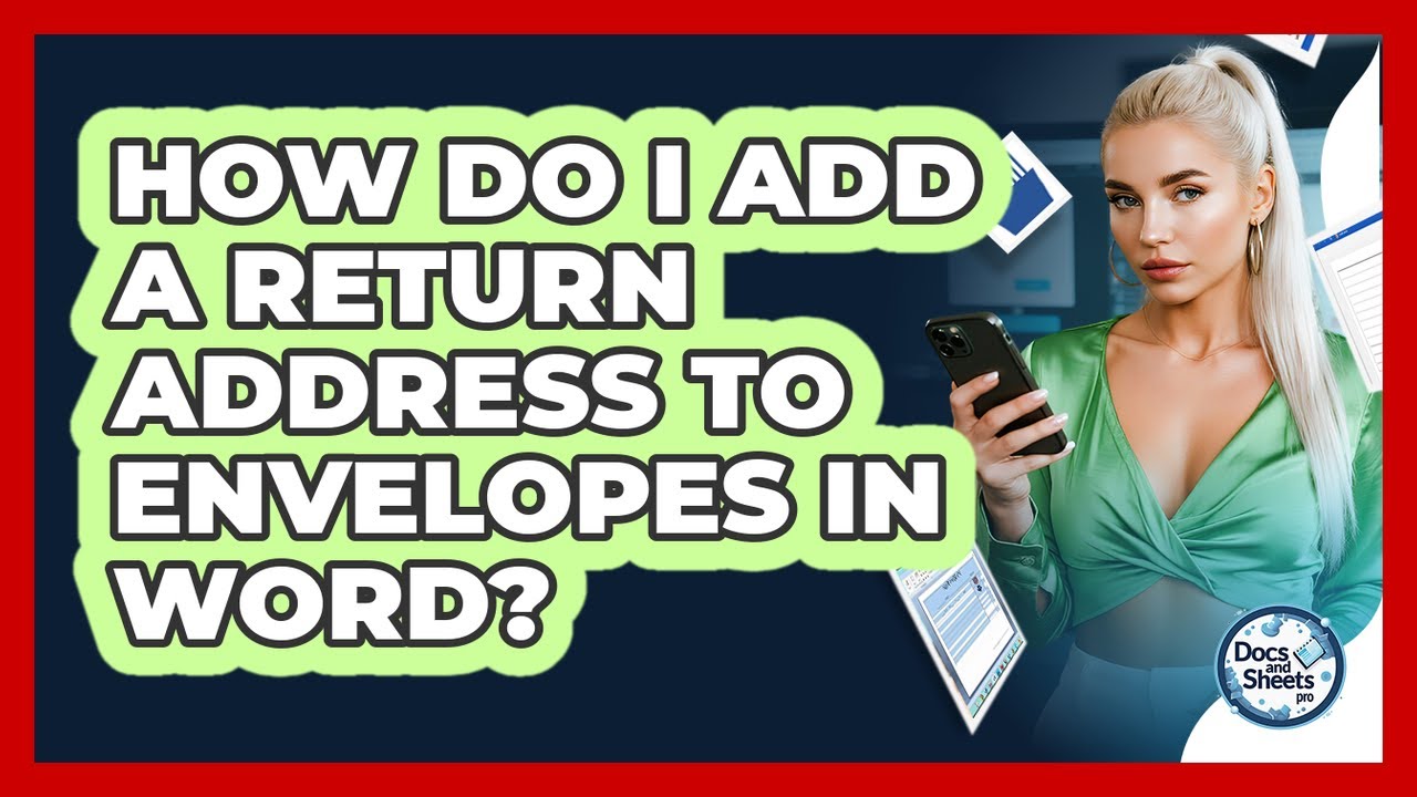 How Do I Add A Return Address To Envelopes In Word? - Docs and Sheets ...