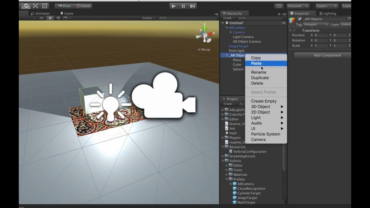 Unity Vuforia Shadow Rendering Tutorial - YouTube