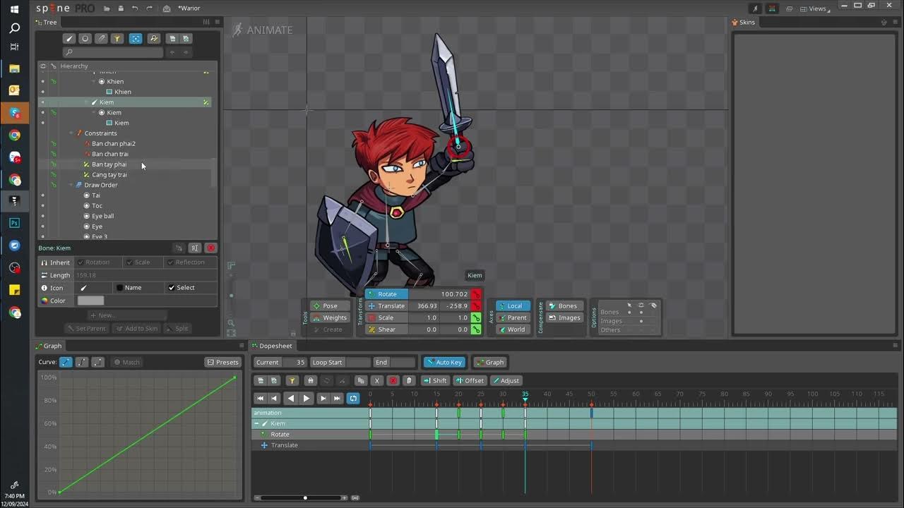 HỌC ANIMATION SPINE - MR MINH | HƯỚNG DẪN ÁP DỤNG TRANSFORM CONSTRAINT - YouTube