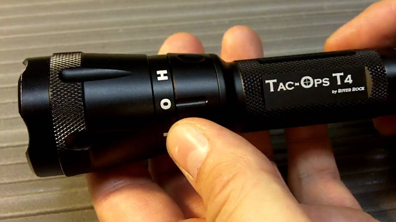 River Rock Tac-Ops T4 Flashlight - YouTube
