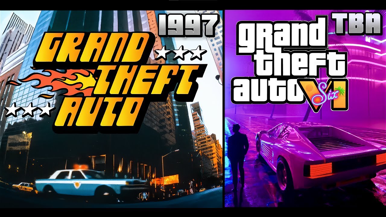 GRAPHIC EVOLUTION of GRAND THEFT AUTO series from 1997 to 2023 - YouTube