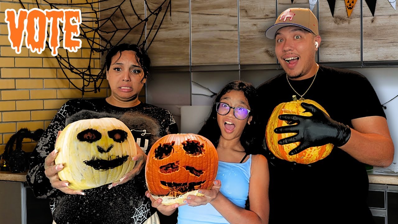 Family Pumpkin Carving Contest! YOU Be the Judge! - YouTube