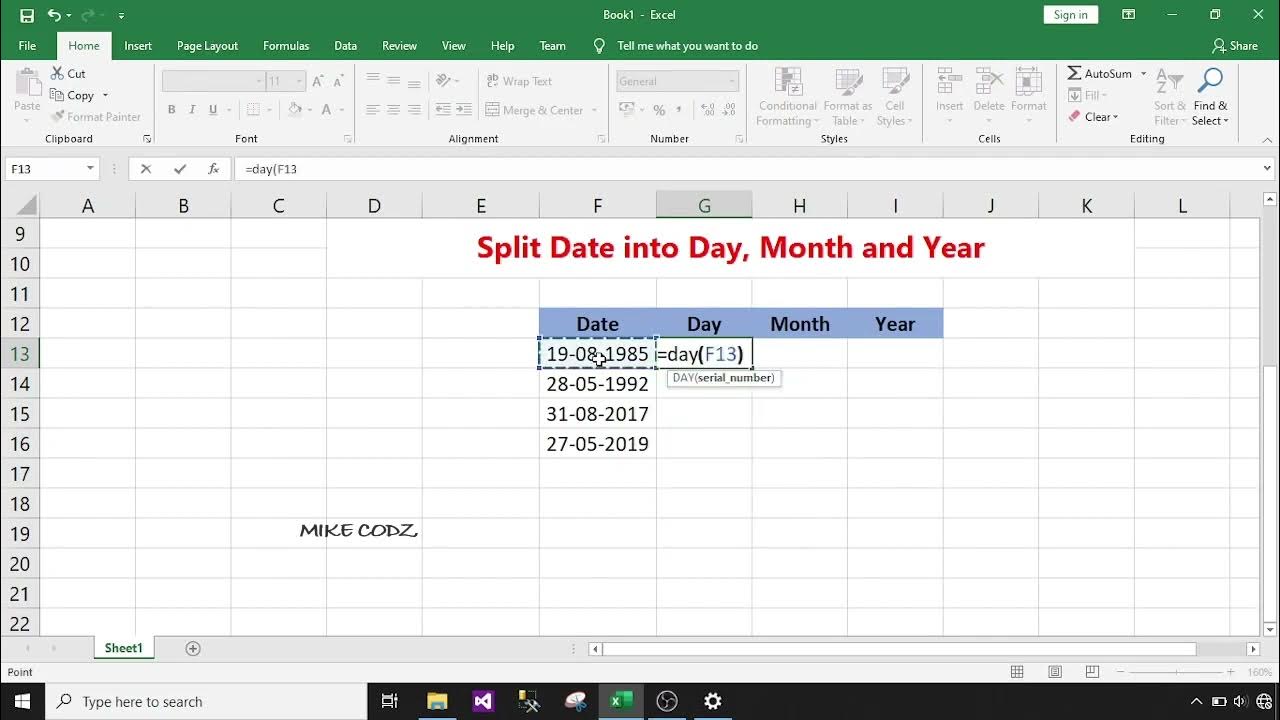 Split Date into Day, Month and Year | Excel Tricks| Excel Tricks to save your manual effort |# ...