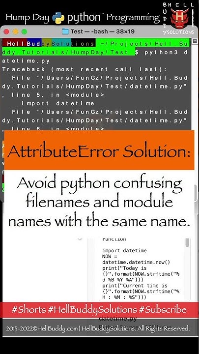#Shorts – AttributeError - HumpDayPython - partially initialized module ... #Shorts – AttributeError - HumpDayPython - partially initialized module ...