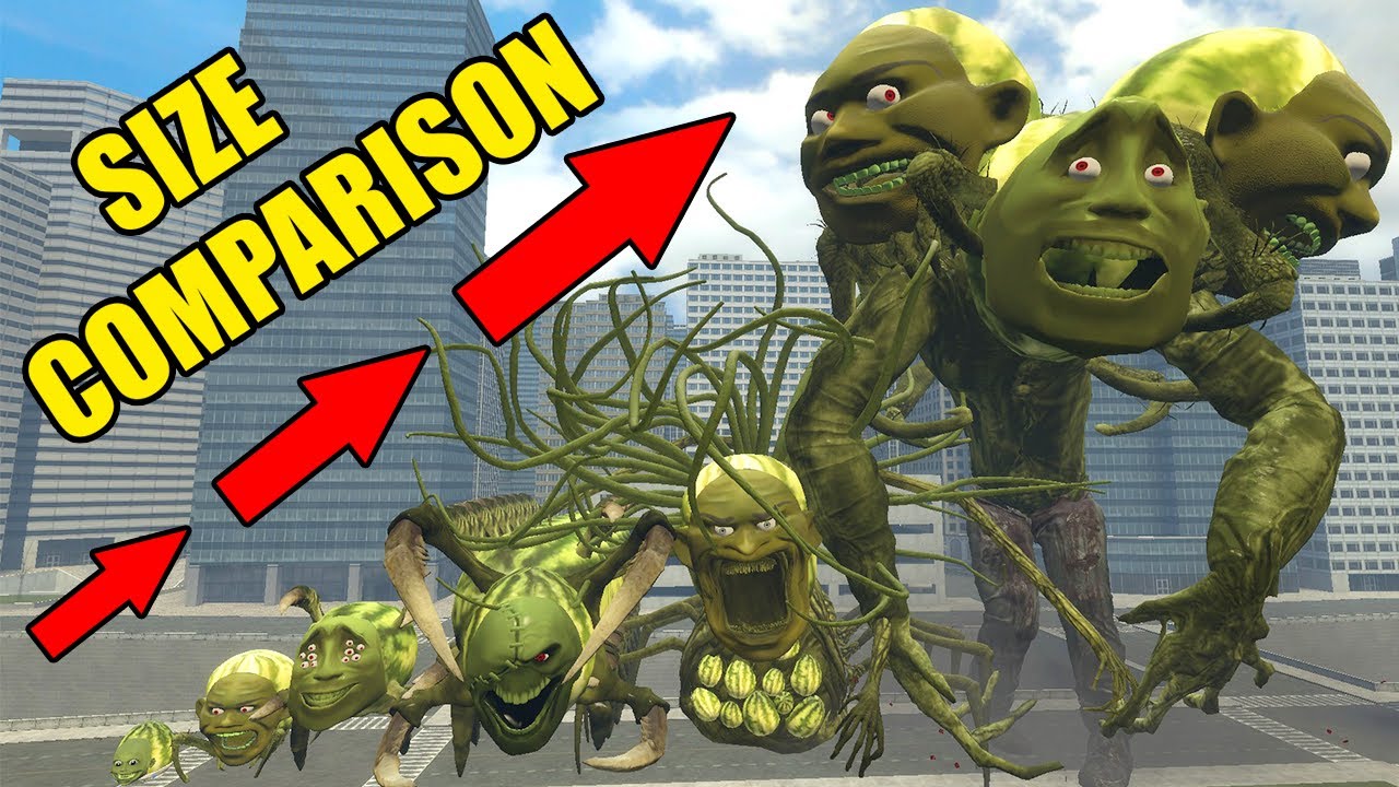 SIZE COMPARISON OF ALL THE NEWEST VERSIONS OF ALL NEW LIN GANG MELON ...