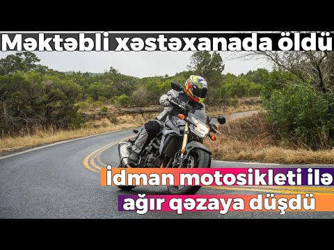 Bakıda idman motosikleti ağır qəzaya düşdü