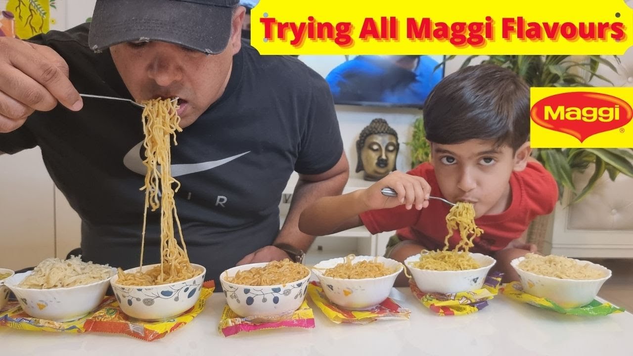 Trying All The Maggi Flavours For The First Time | Maggi Taste Test ...