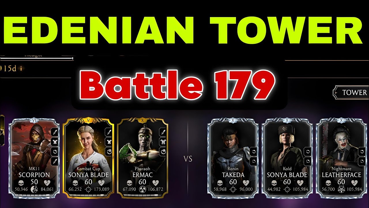 EDENIAN TOWER FIGHT 179 - MORTAL KOMBAT MOBILE 11 - YouTube