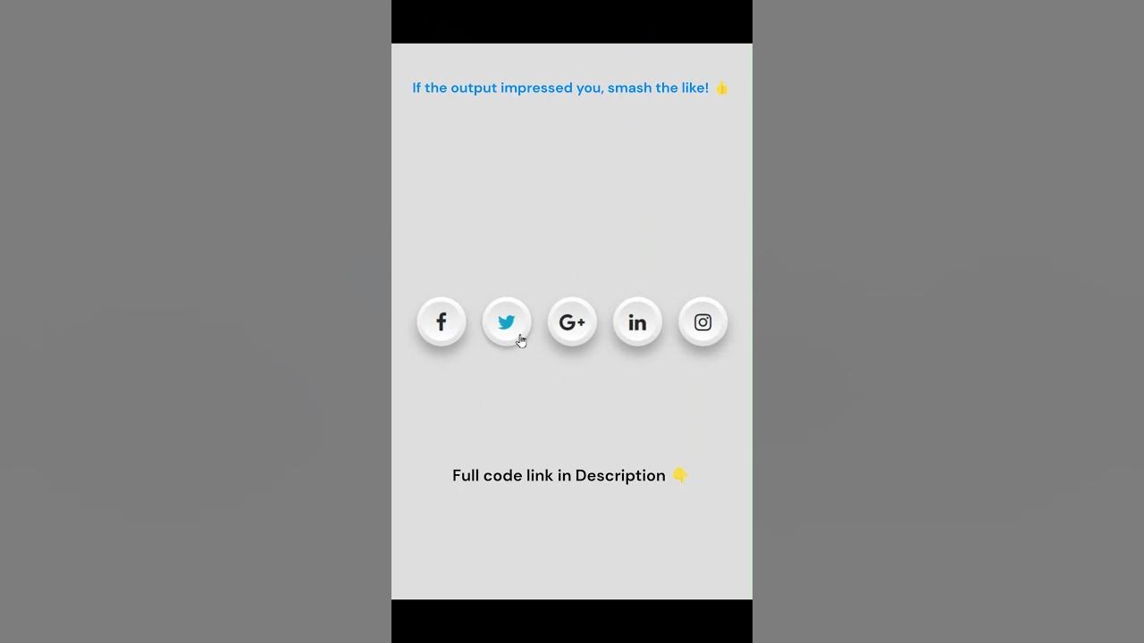 Stylish 3D Social Media Buttons | HTML & CSS - YouTube