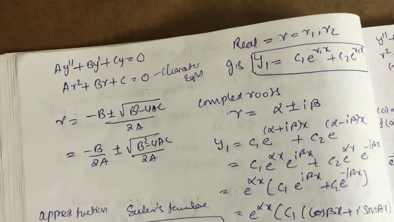 Non homogeneous differential equations - YouTube