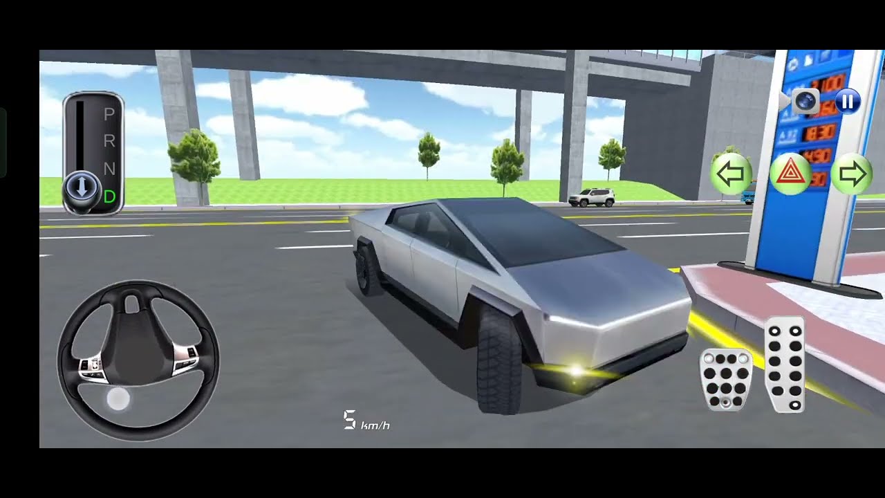 new Tesla cybertruck car in the showroom delivery _3d driving class #31 ...