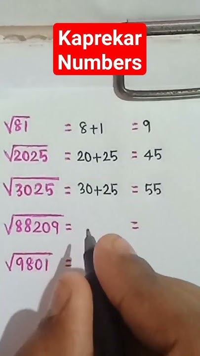 Kaprekar Numbers #shorts #maths #mathstricks - YouTube