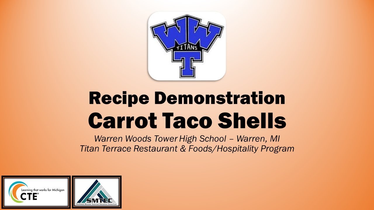 WWT Recipe Demo - Carrot Taco Shells - YouTube