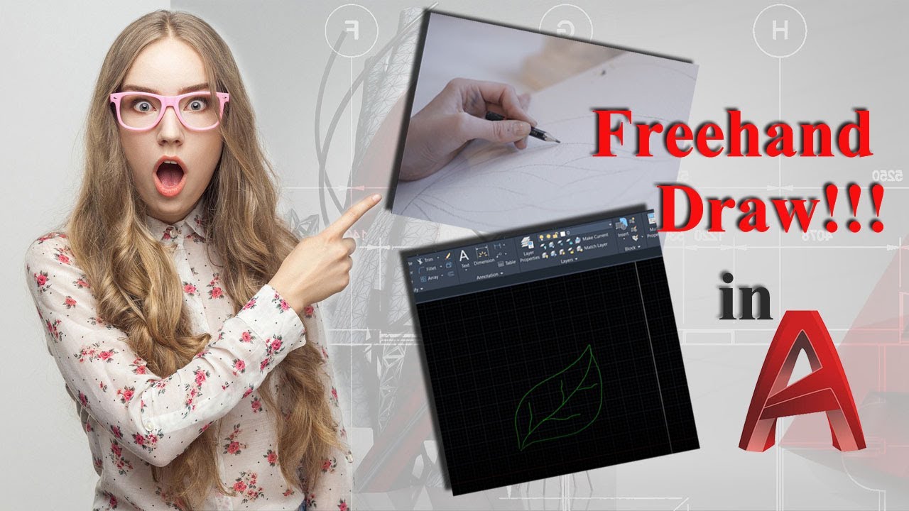 Freehand drawing in AutoCAD!!! - YouTube