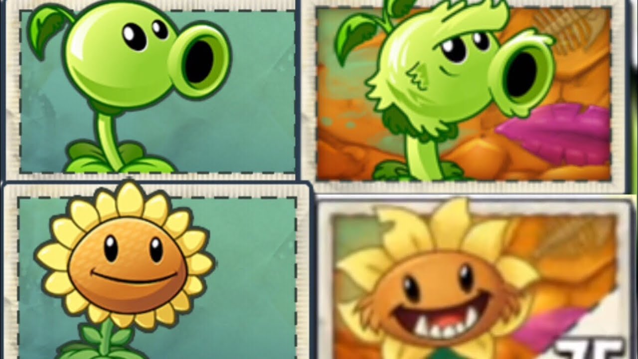 PvZ2 | Normal Plants V.S. Primal Plants | - YouTube