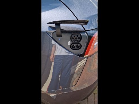 Tesla Model Y Charge Port - YouTube