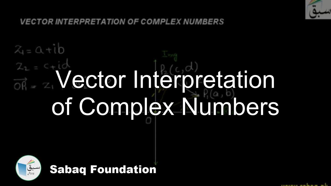 Vector Interpretation of Complex Numbers, Math Lecture | Sabaq.pk - YouTube