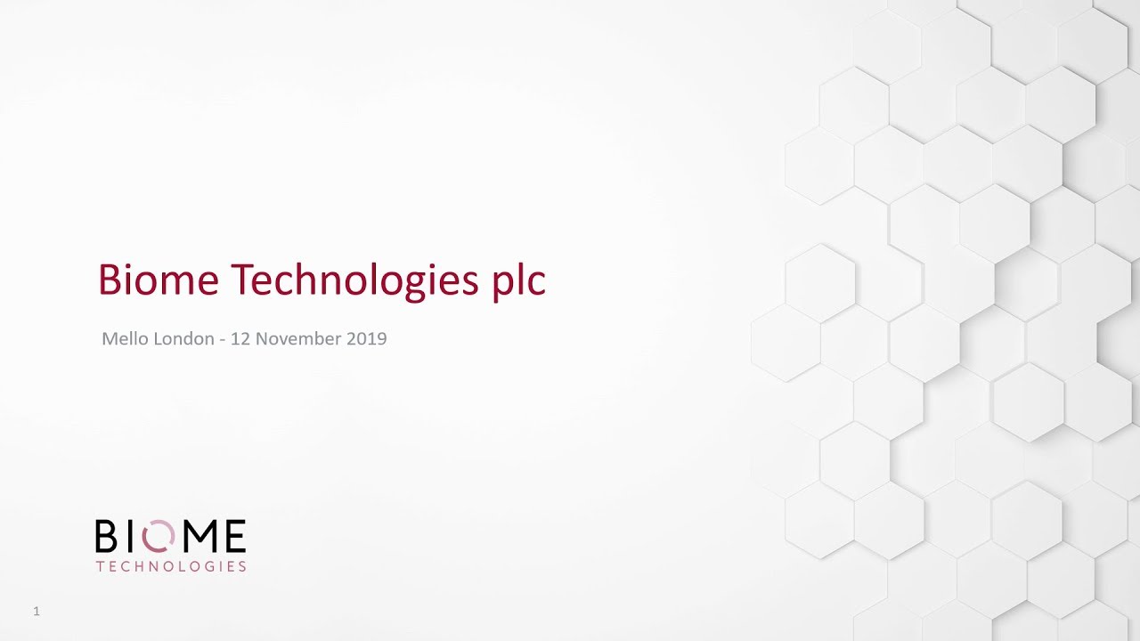 Biome Technologies (BIOM) presentation at Mello London November 2019 ...