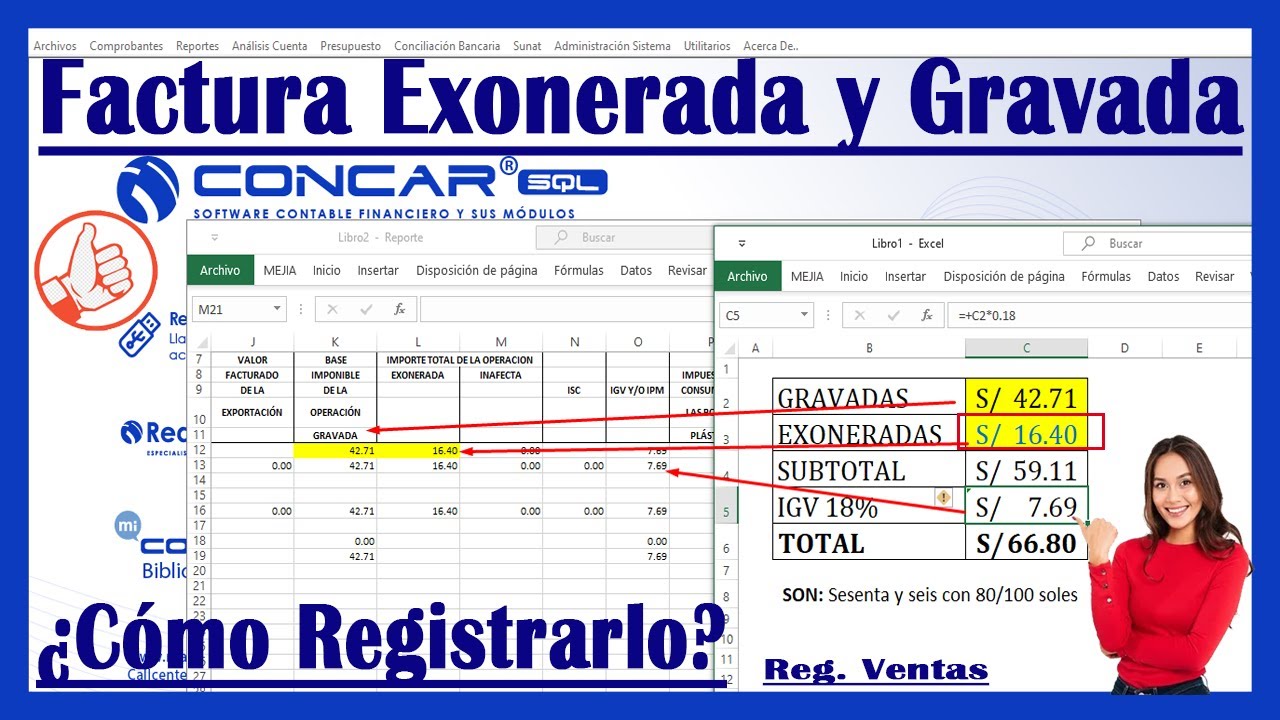 Como registrar una factura exonerada y gravada con el IGV - Registro de ...