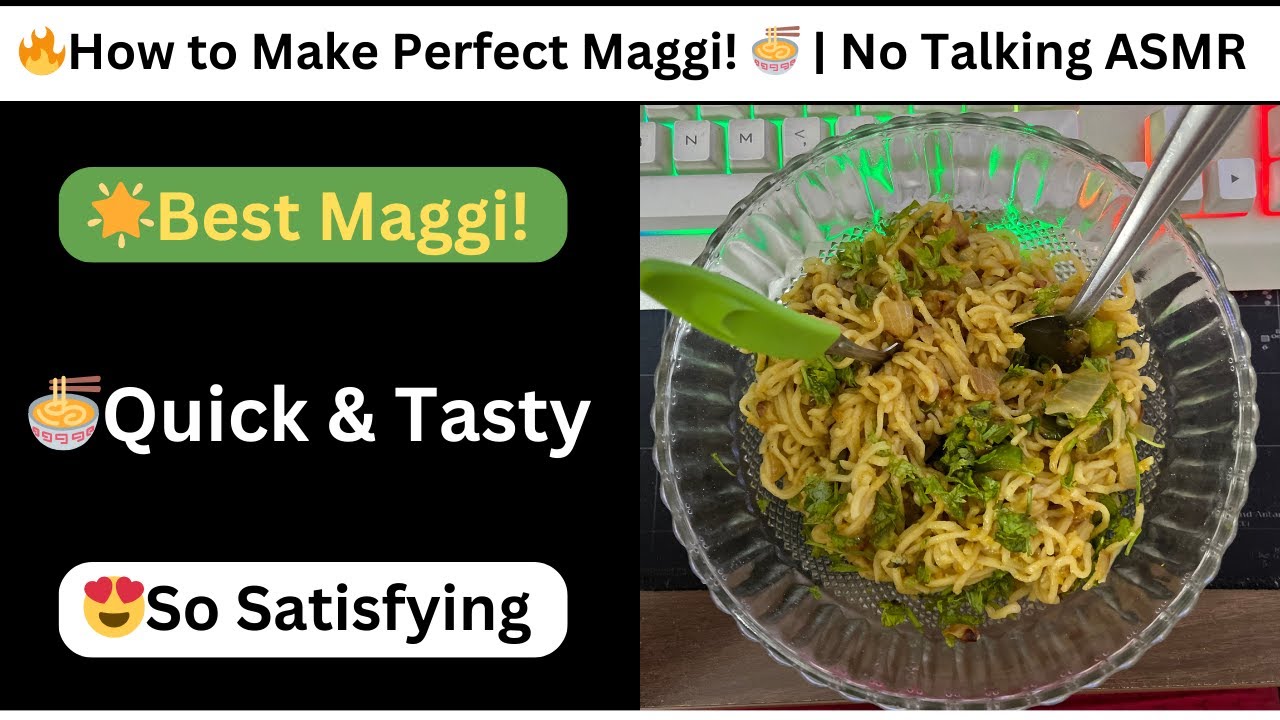ASMR Maggi Cooking | How to Make Maggi | No Talking, Relaxing Cooking ...