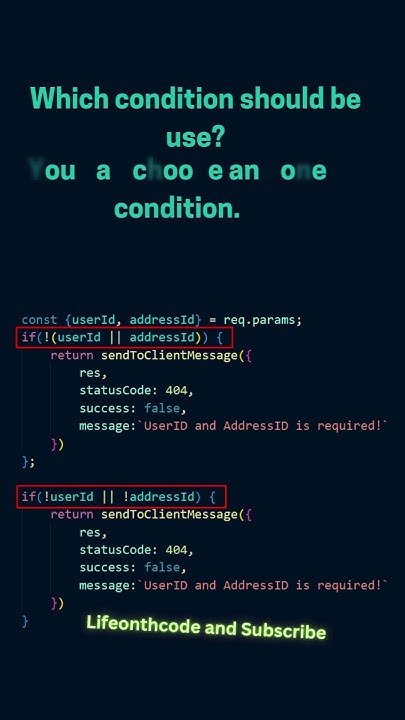 Which Condition Should Be Use Shortsfeed Shortsvideo Shorts Coding Expressjs Backend