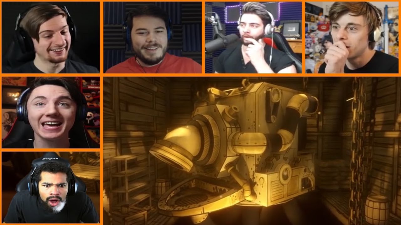 Let's Players Reaction To The Revealing Of The Ink Machine | BATIM ...