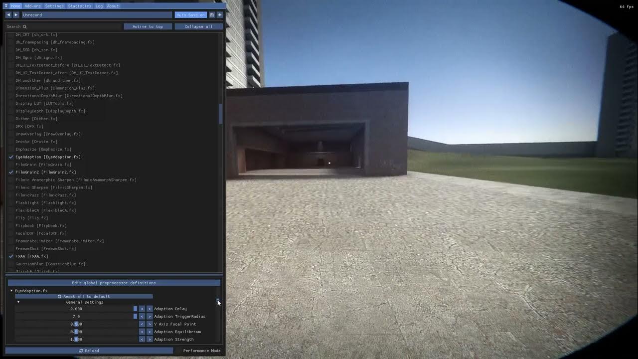 Addons/Reshade settings - YouTube