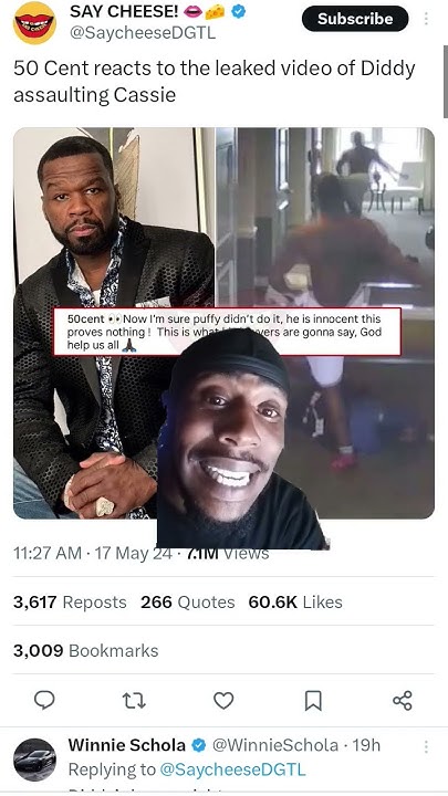50 Cent Reacts To The Leaked Video Of Diddy Assaulting Cassie Youtube