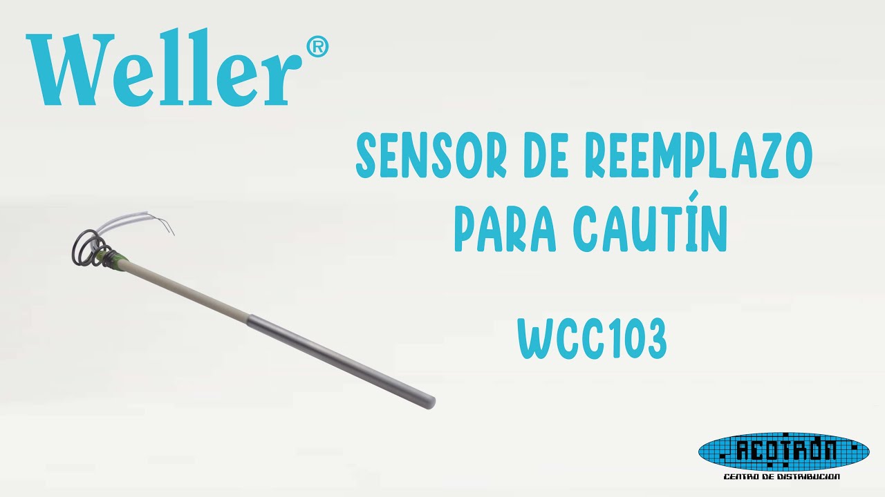 Sensor de reemplazo para cautín modelo WCC103 de la marca WELLER - YouTube