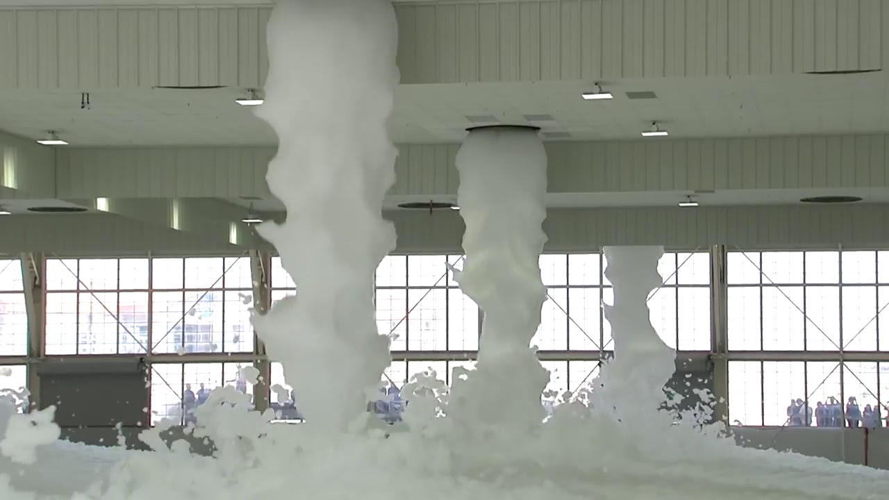 Foam Fire Suppression System Initial Test - YouTube