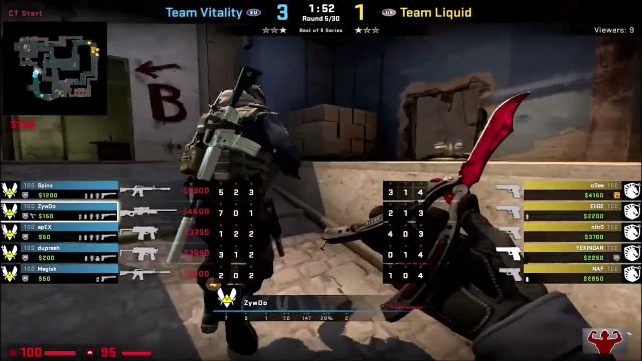 CSGO POV DEMO ZywOo (Vitality)(51-32) vs Liquid / mirage / ESL Pro League Season 16 - YouTube