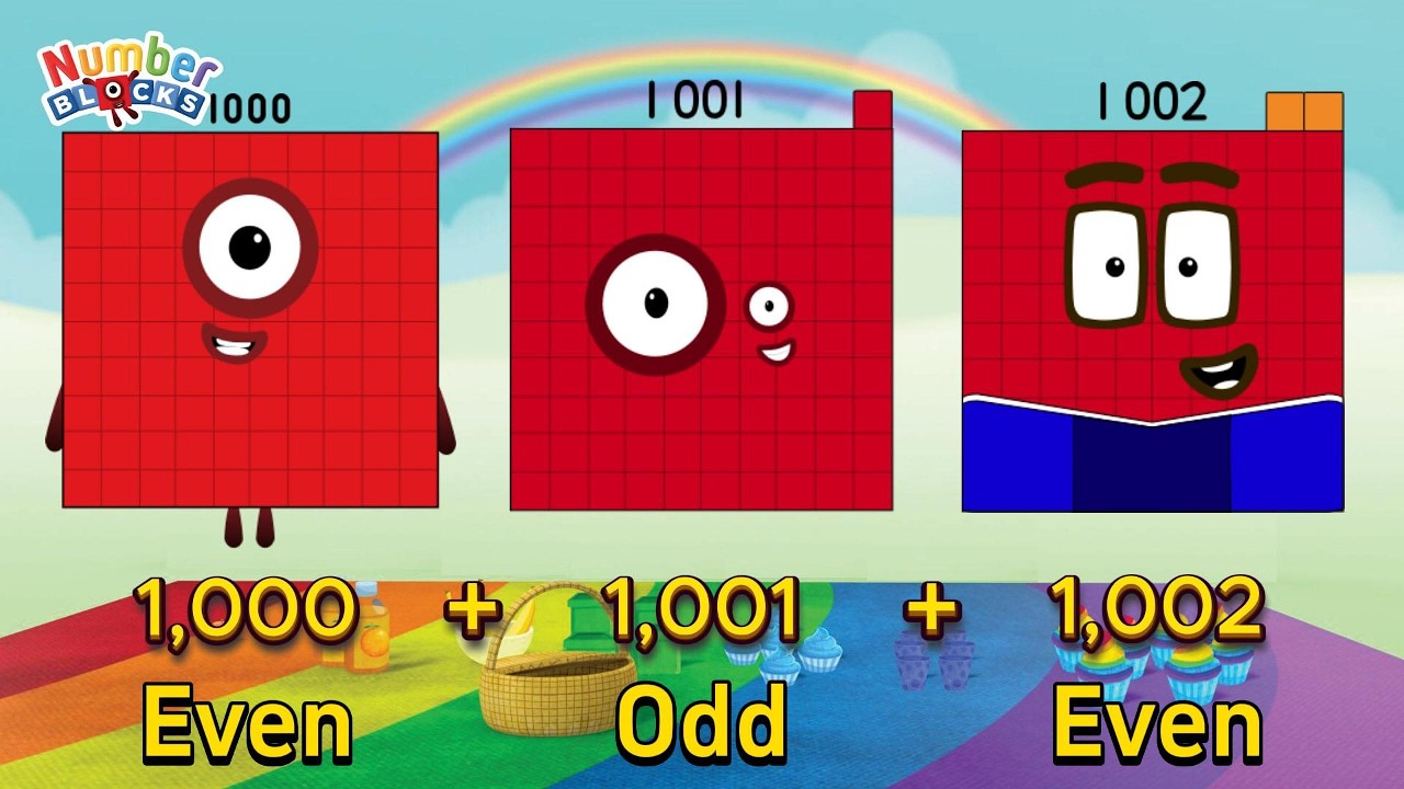 NUMBERBLOCKS ADD BIG EVEN NUMBER AND BIG ODD NUMBER | LEARN TO COUNT ...