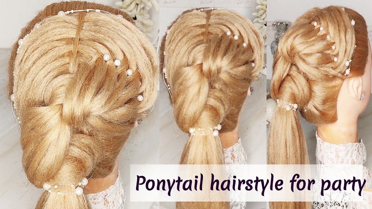 The most beautiful ponytail hairstyle for party and wedding.for long ...