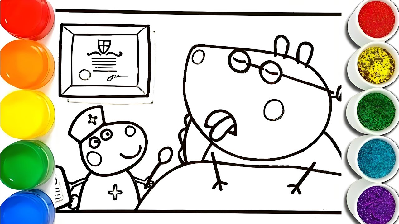 Peppa Pig Danny Dog Coloring Pages Peppa Pig And Friends Coloring