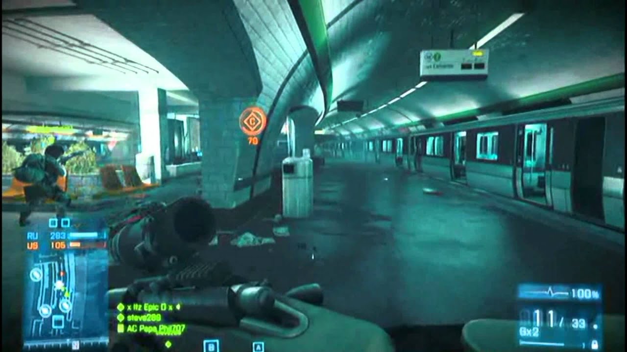 Battlefield 3 Sniper Minitage M40A5 + ACOG + Straight Pull Bolt - YouTube