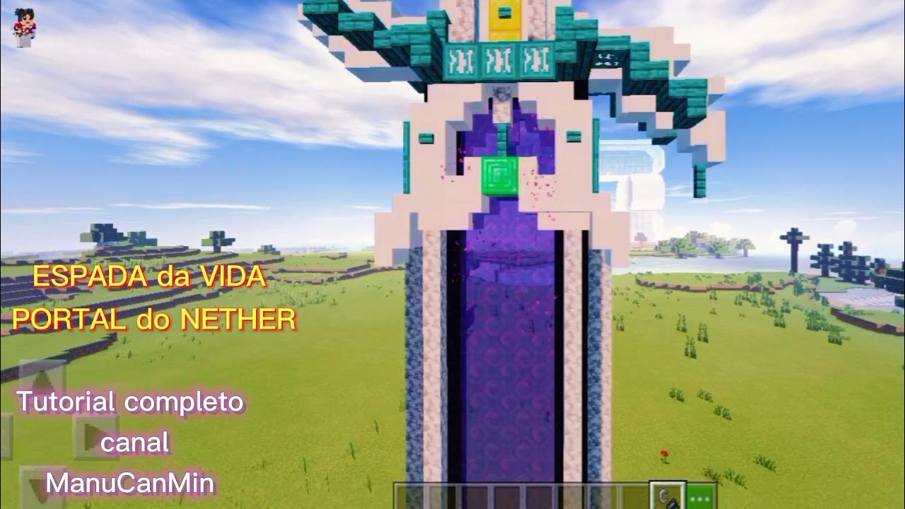 Minecraft : How to Build a Sword Nether Portal design #shorts - YouTube